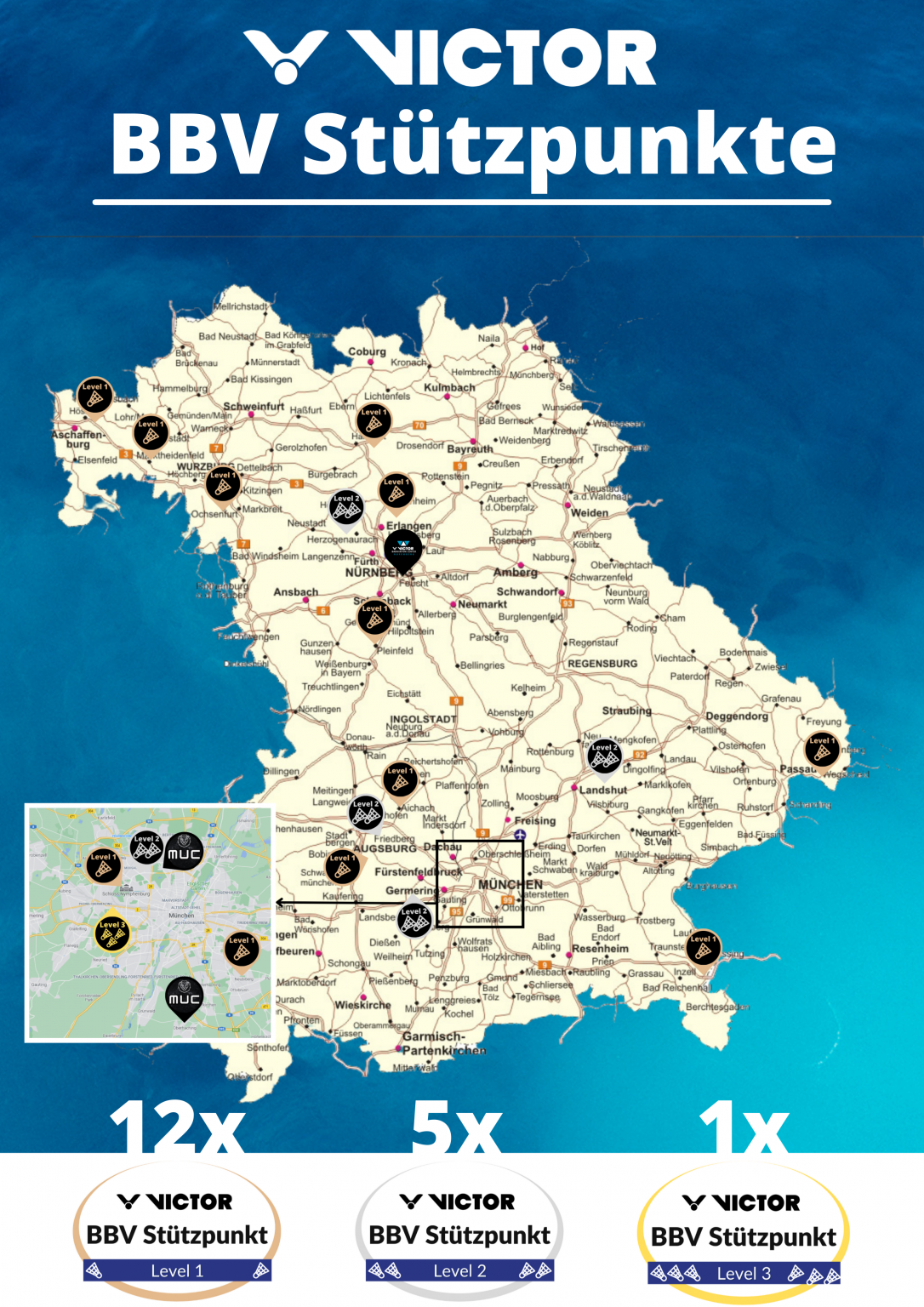 Bayerischer Badminton-Verband | Vergabe der VICTOR BBV Stützpunkte 2026 ...